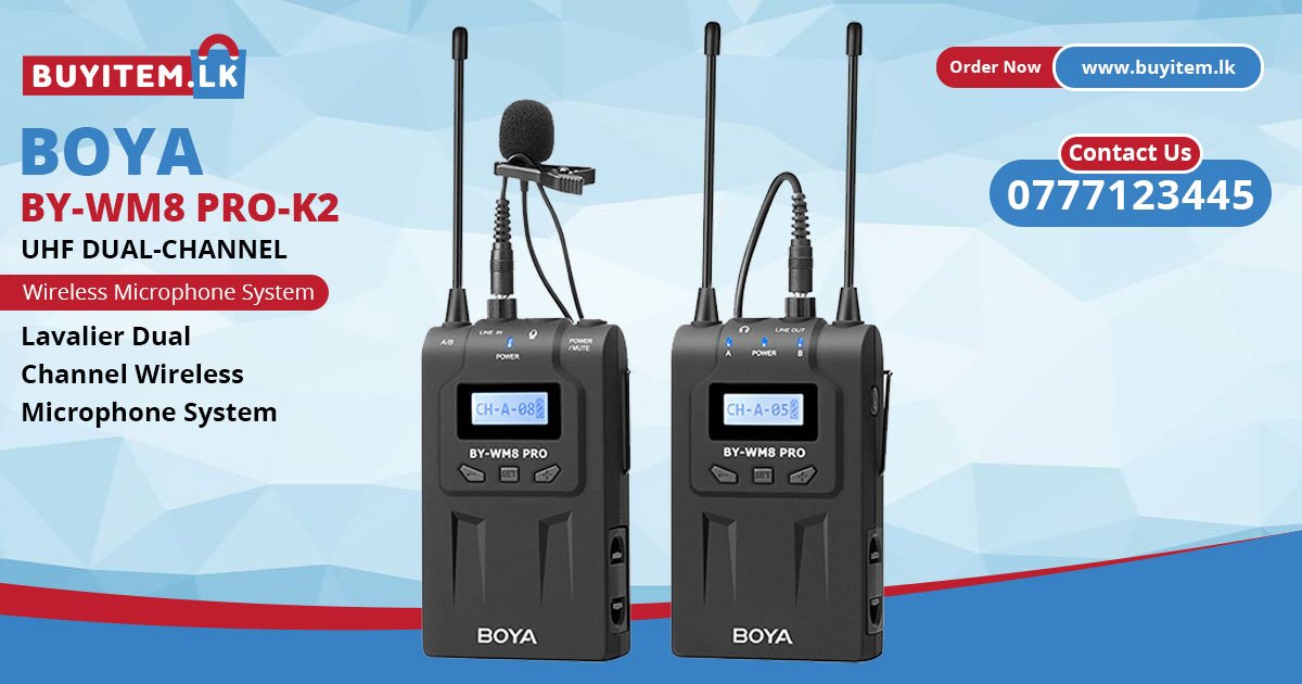 BOYA BY-WM8 Pro-K1 UHF Dual-Channel Wireless Microphone